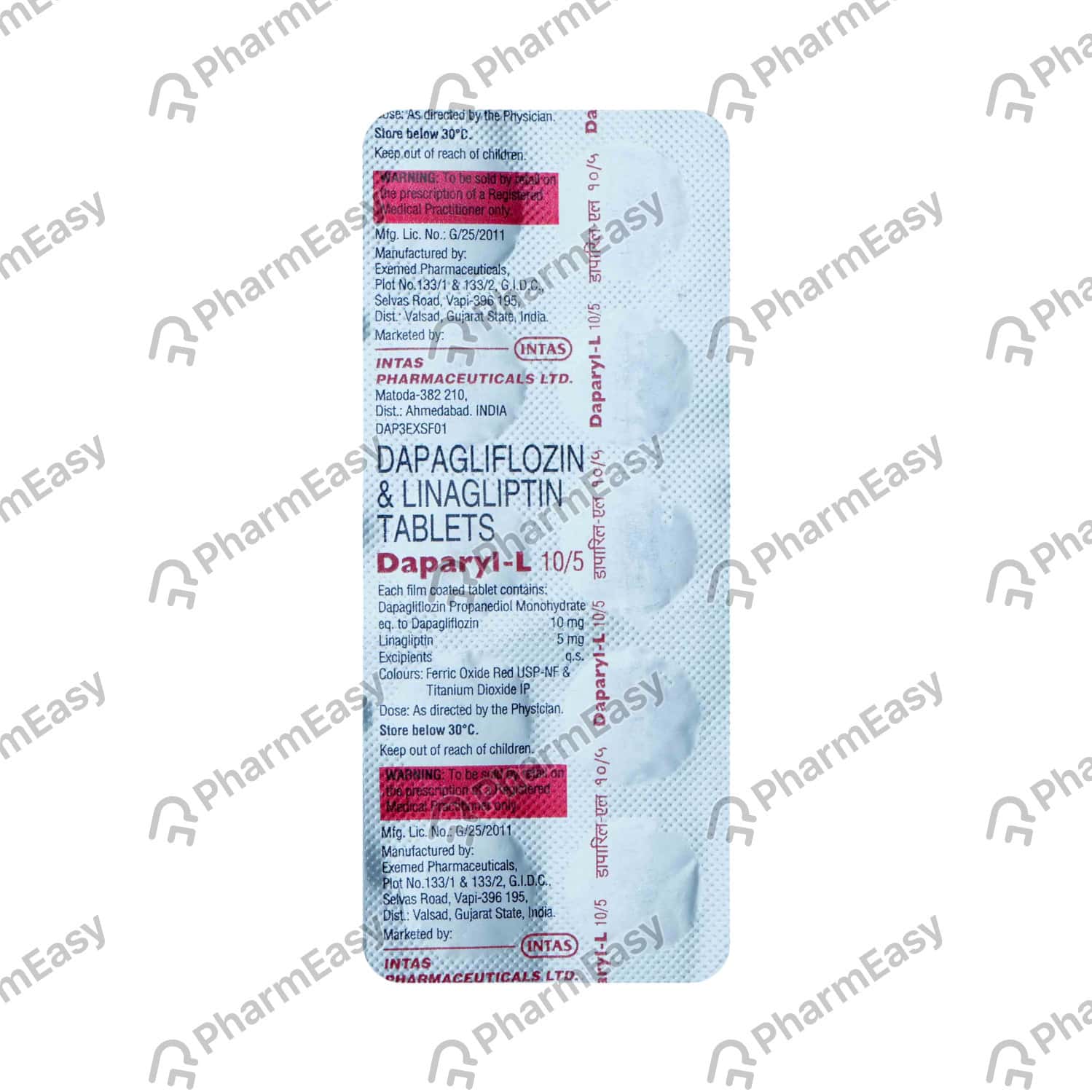 Daparyl L 10/5mg Strip Of 10 Tablets: Uses, Side Effects, Price ...