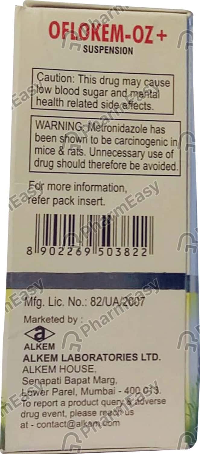 Oflokem Oz Plus Bottle Of 30ml Suspension: Uses, Side Effects, Price ...