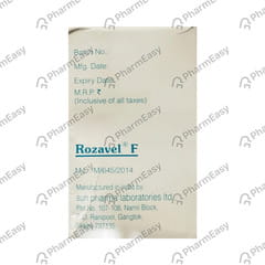Rozavel F 10mg Strip Of 15 Tablets: Uses, Side Effects, Price & Dosage ...