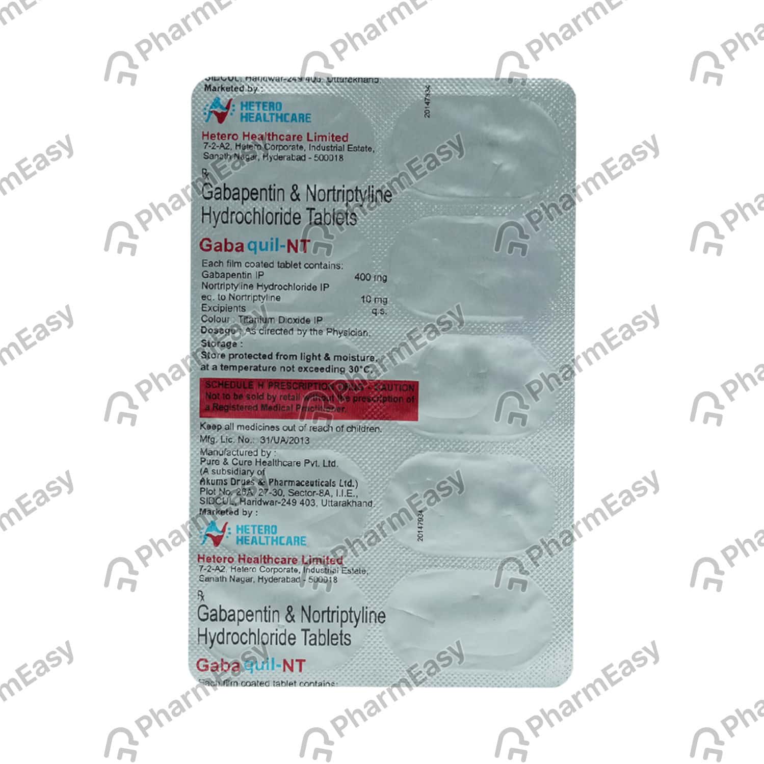 Gabaquil Nt Strip Of 10 Tablets: Uses, Side Effects, Price & Dosage ...