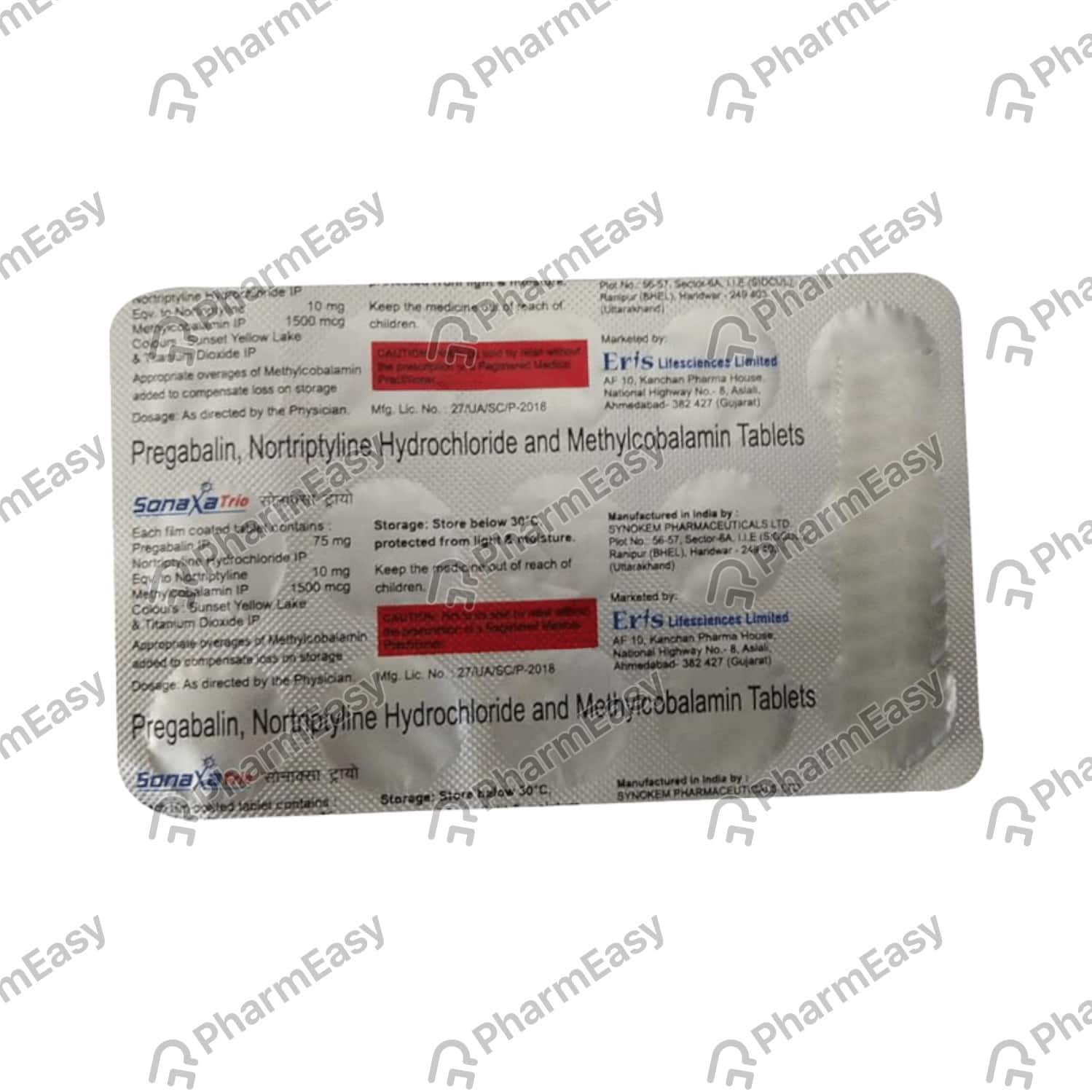 Sonaxa Trio Plus Strip Of 15 Tablets: Uses, Side Effects, Price ...