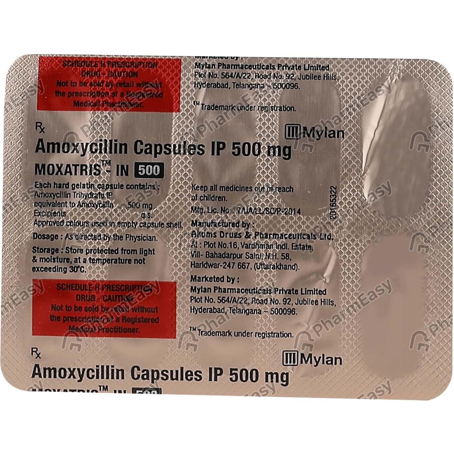 Moxatris 500 MG Capsule (10): Uses, Side Effects, Price & Dosage ...