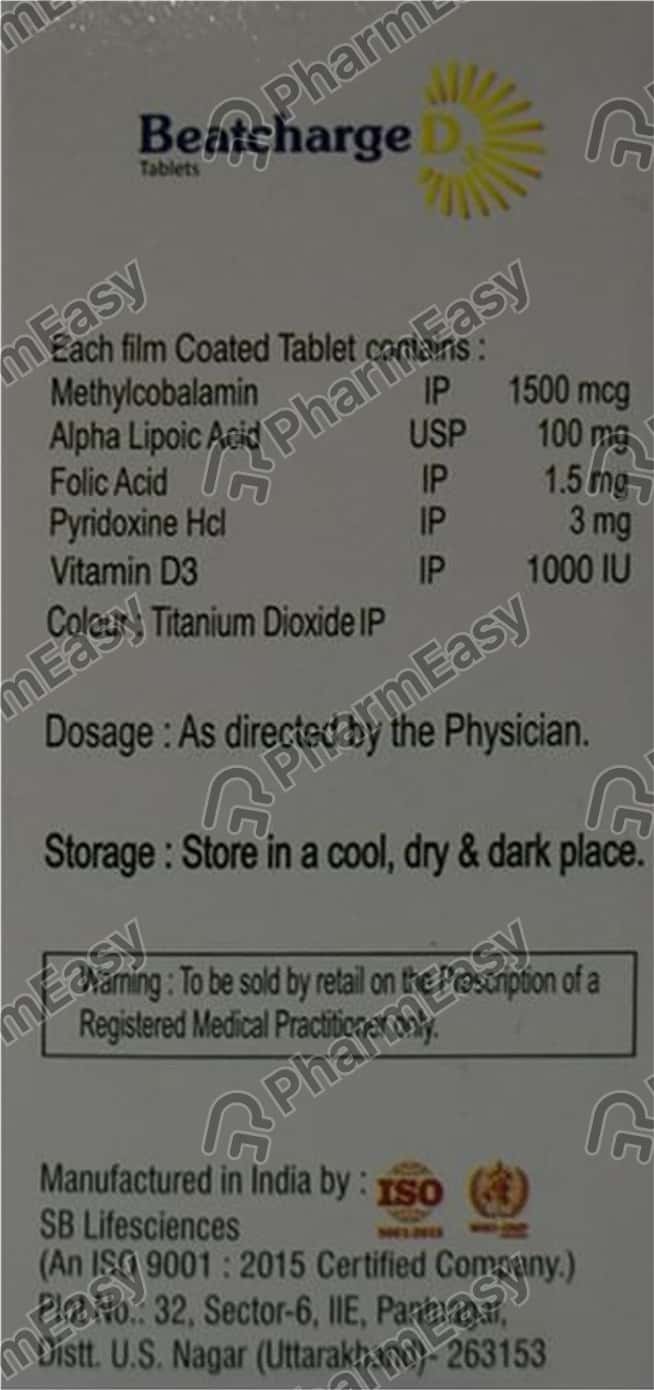 Beatcharge D3 Strip Of 10 Tablets: Uses, Side Effects, Price & Dosage ...