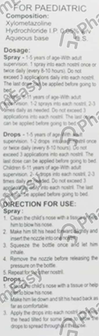 Xyloson P 0.05 %W/V Nasal Spray (10): Uses, Side Effects, Price ...