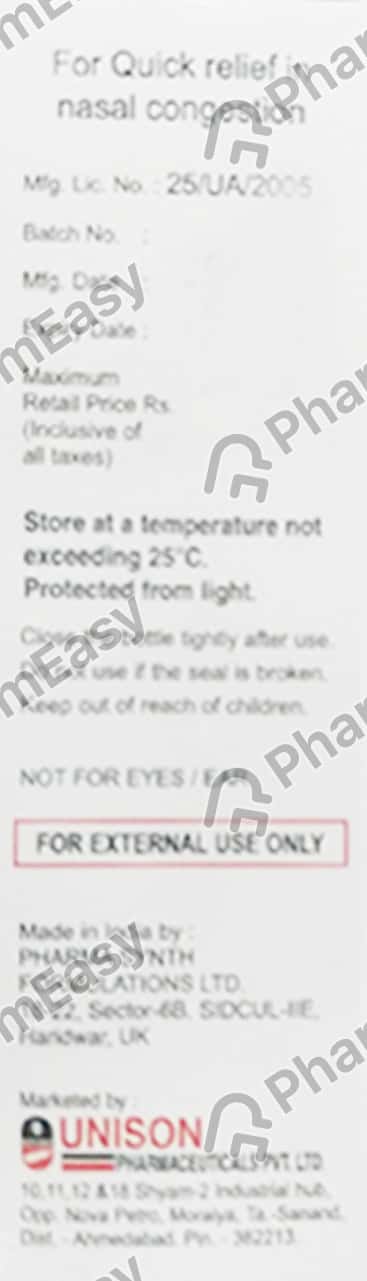 Xyloson P 0.05 %W/V Nasal Spray (10): Uses, Side Effects, Price ...