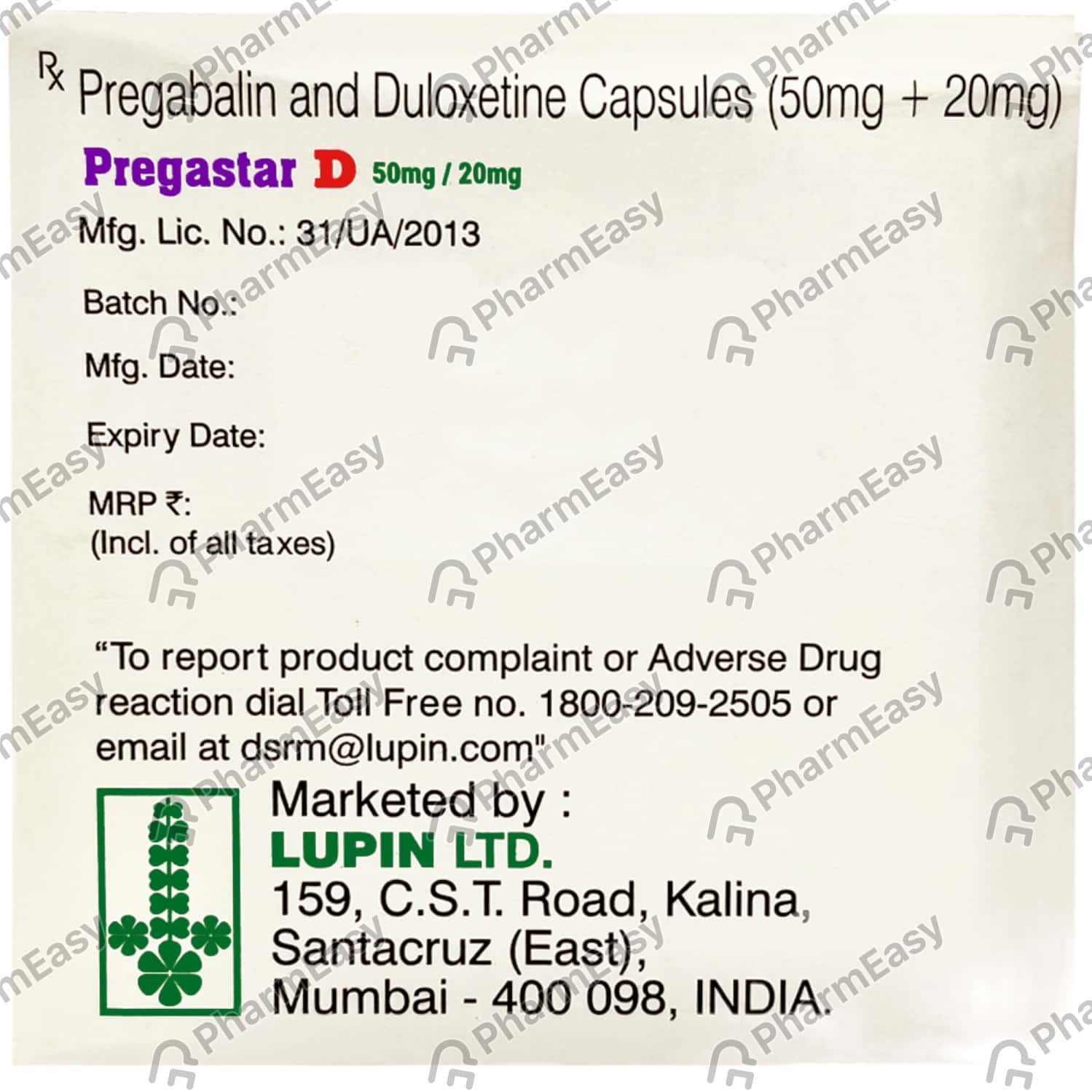 Buy Pregastar D 50/20mg Strip Of 10 Capsules Online at Flat 15% OFF ...