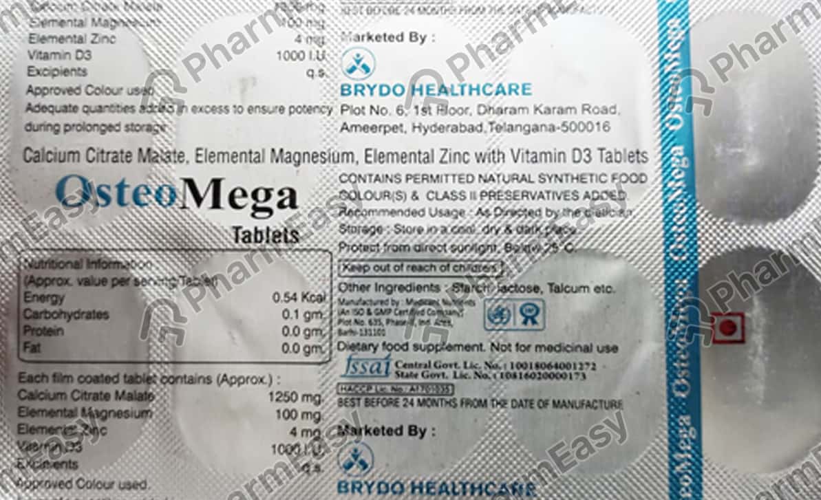 Buy Osteomega Strip Of 10 Tablets Online at Flat 15% OFF | PharmEasy