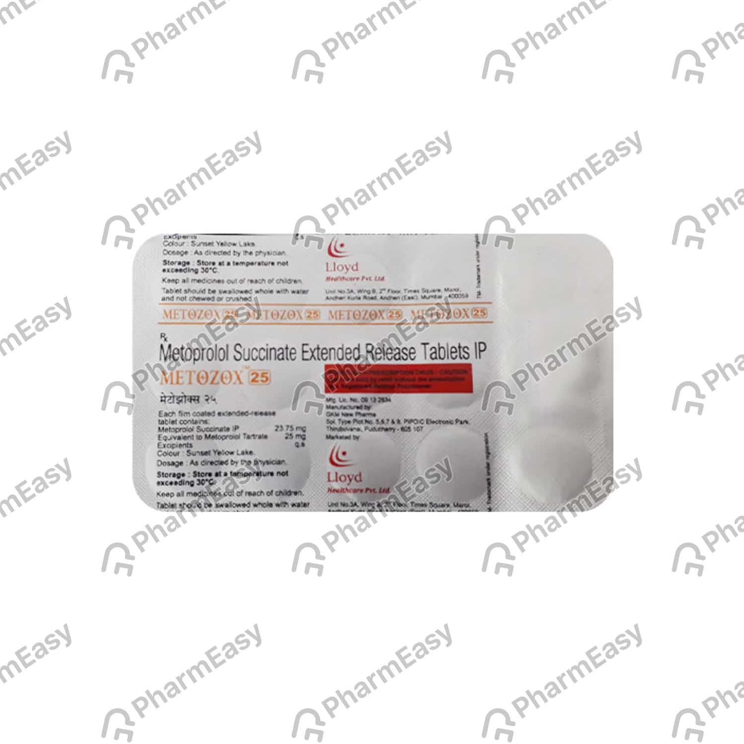 Buy Metozox 25 MG Tablet (15) Online at Flat 15% OFF | PharmEasy
