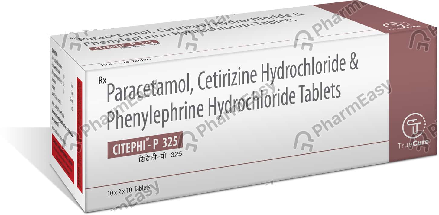 Citephi P 325mg Strip Of 10 Tablets: Uses, Side Effects, Price & Dosage ...