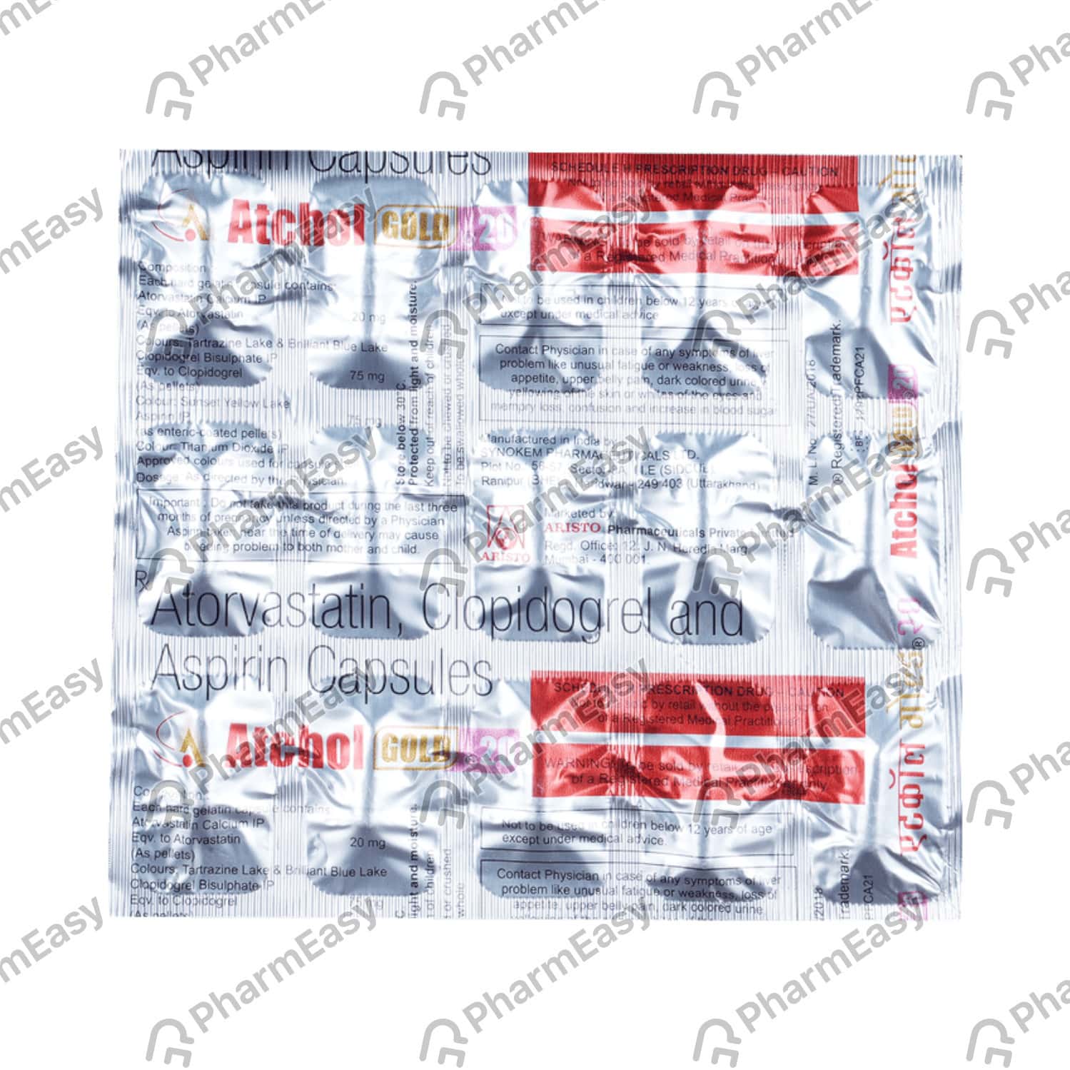Atchol Gold 20mg Strip Of 15 Capsules: Uses, Side Effects, Price ...