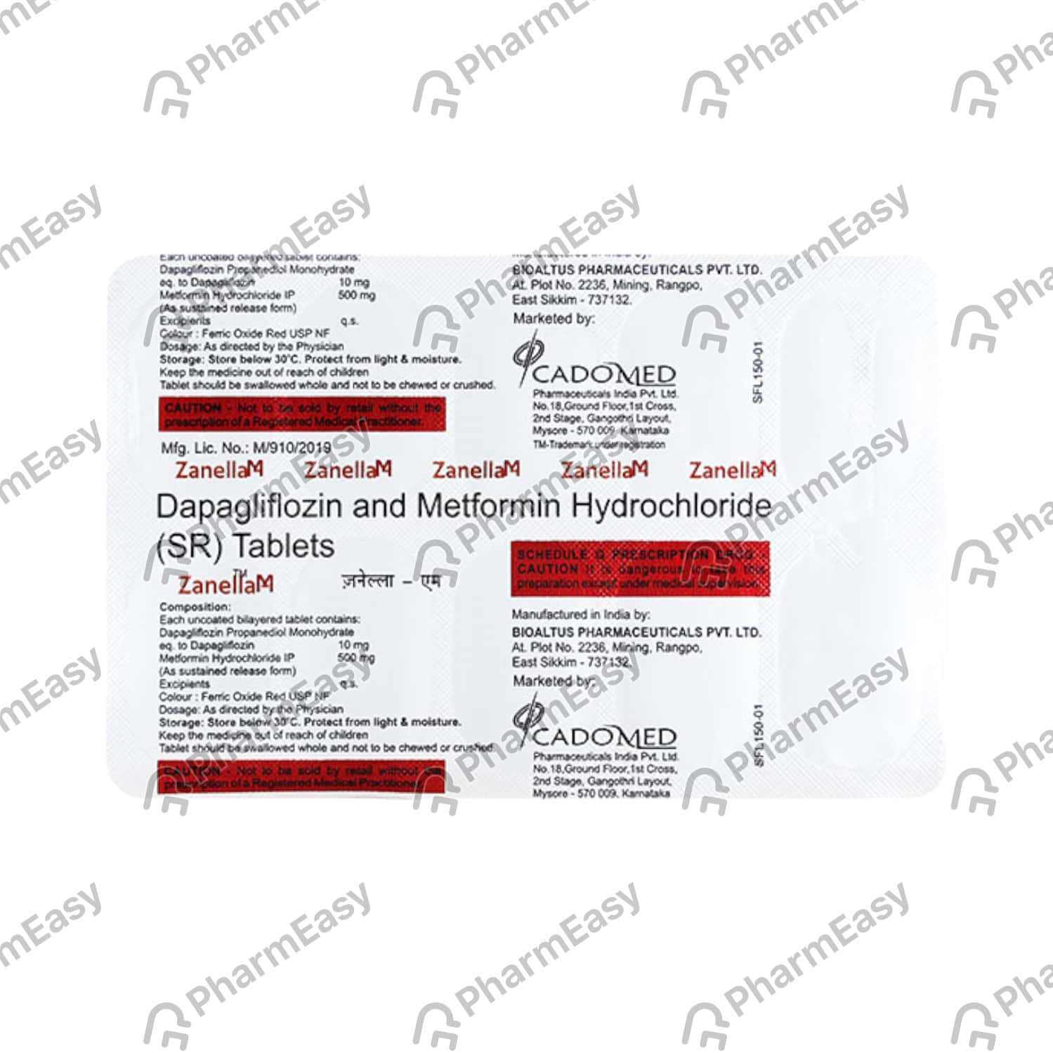 Zanella M Strip Of 10 Tablets: Uses, Side Effects, Price & Dosage ...