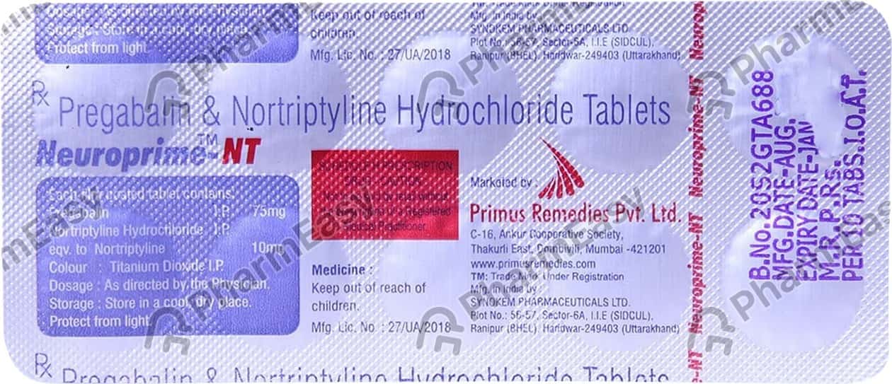 Neuroprime Nt Strip Of 10 Tablets: Uses, Side Effects, Price & Dosage ...
