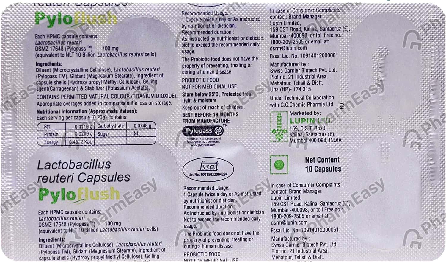 Buy Pylo Flush 100 MG Capsule (10) Online at Flat 15% OFF | PharmEasy