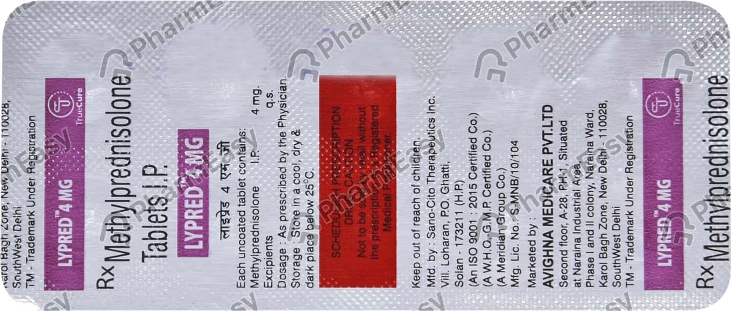 Lypred 4 MG Tablet (10): Uses, Side Effects, Price & Dosage | PharmEasy