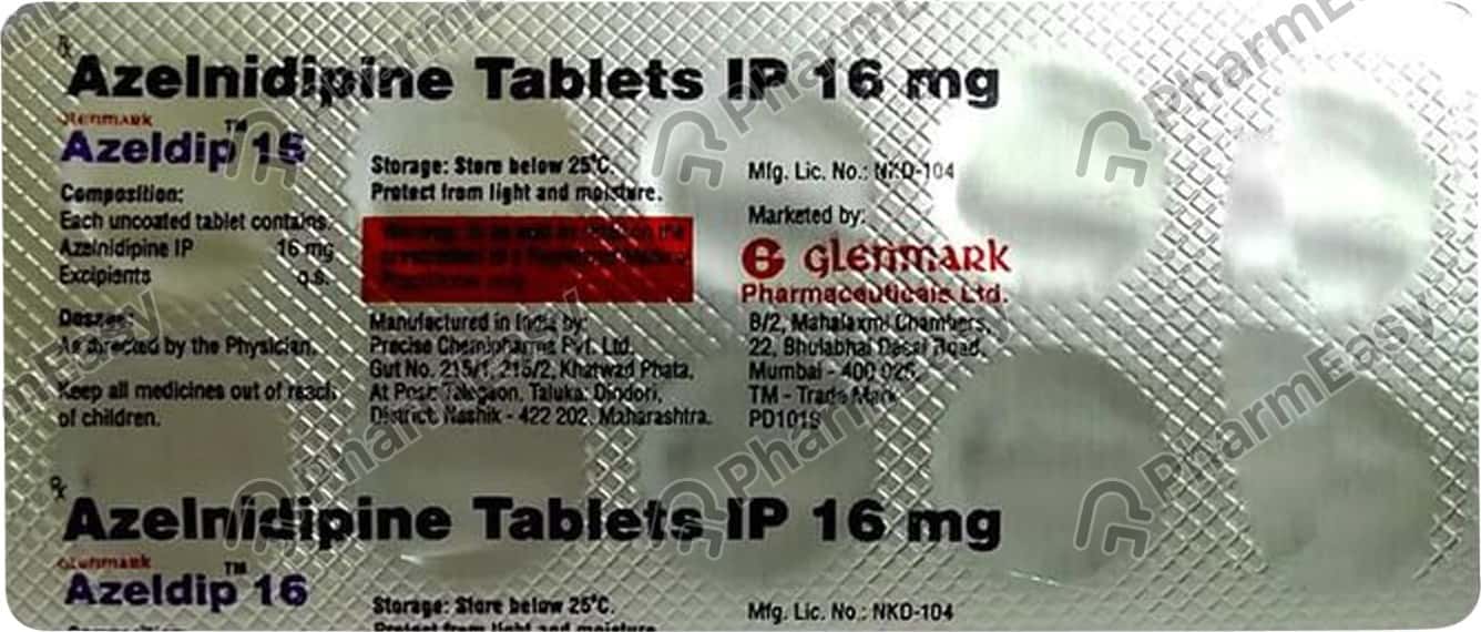 Buy Azeldip 16 MG Tablet (10) Online at Flat 15% OFF | PharmEasy