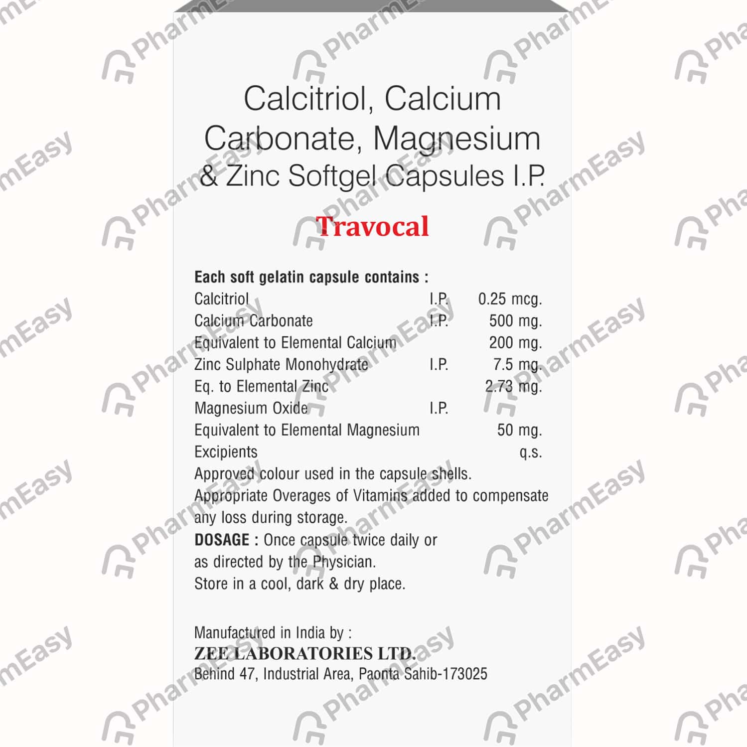 Buy Travocal Strip Of 10 Softgel Capsules Online at Flat 15% OFF ...