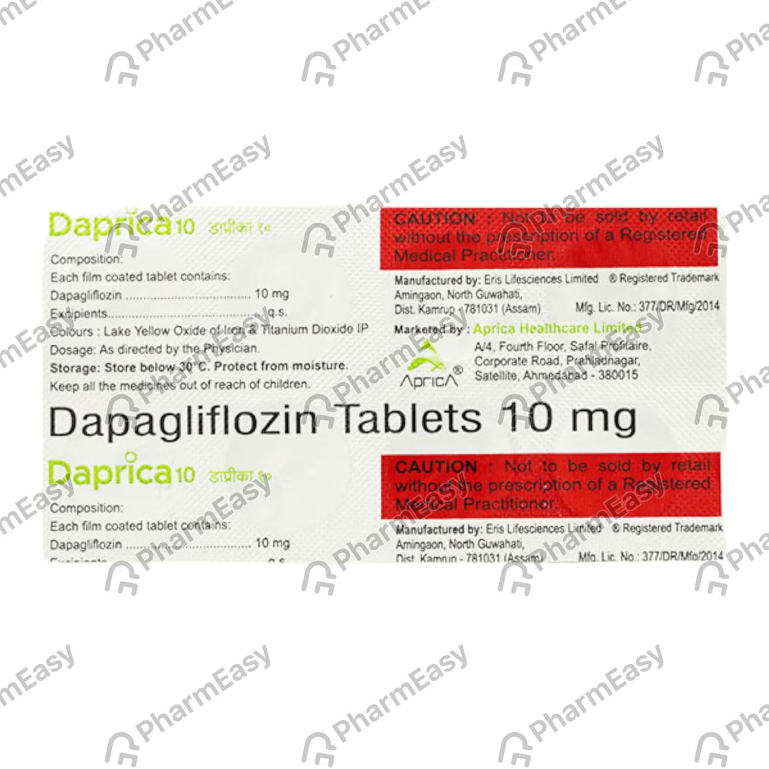 Daprica 10 MG Tablet (10): Uses, Side Effects, Price & Dosage | PharmEasy