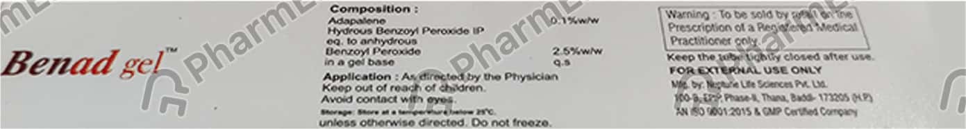 Benad Gel 20gm: Uses, Side Effects, Price & Dosage | PharmEasy