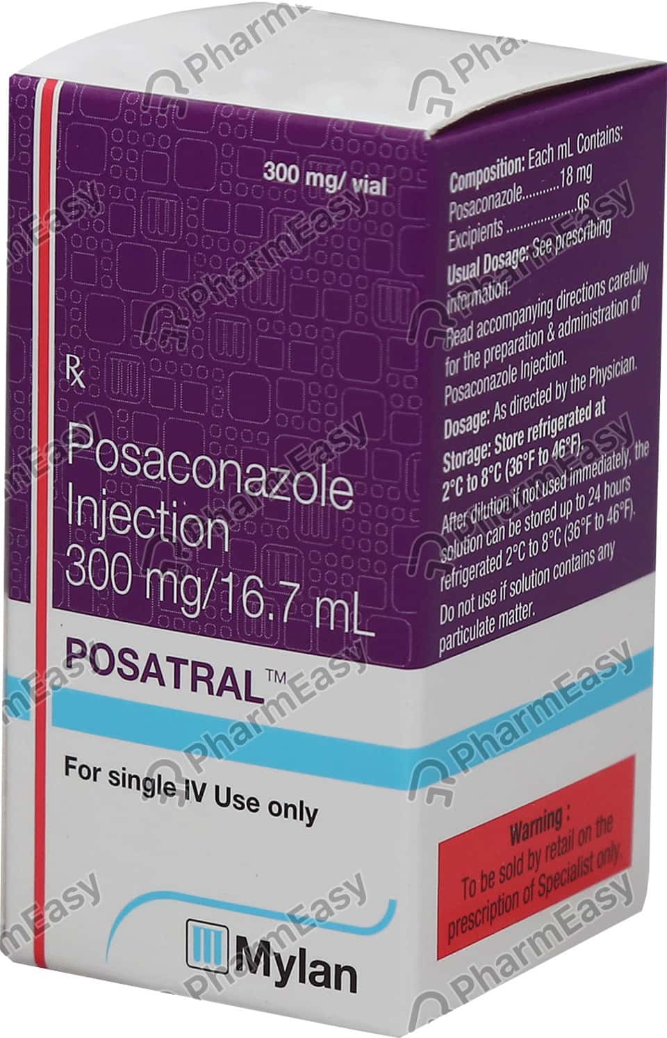 Buy Posatral 300 MG/16.7ML Powder For Injection (16.7) Online at Flat ...