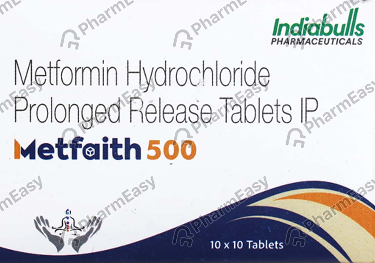 Metfaith 500 MG Tablet (10): Uses, Side Effects, Price & Dosage | PharmEasy