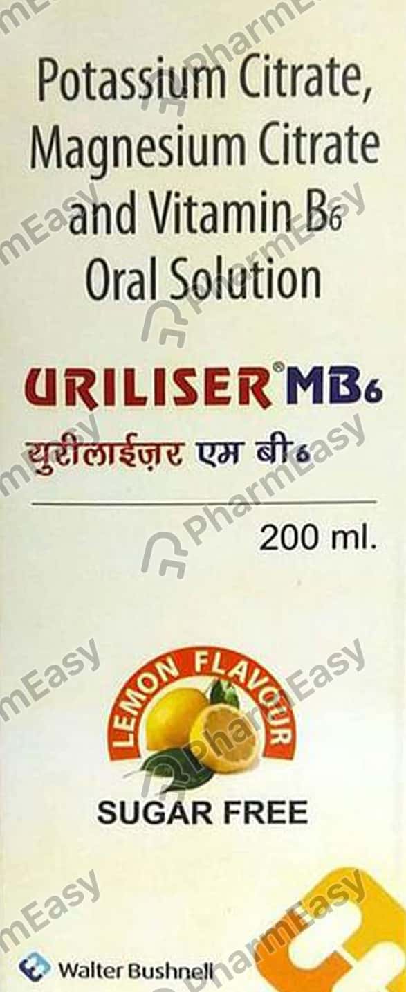 Uriliser Mb6 Lemon Flavour Sugar Free Bottle Of 200ml Solution: Uses ...
