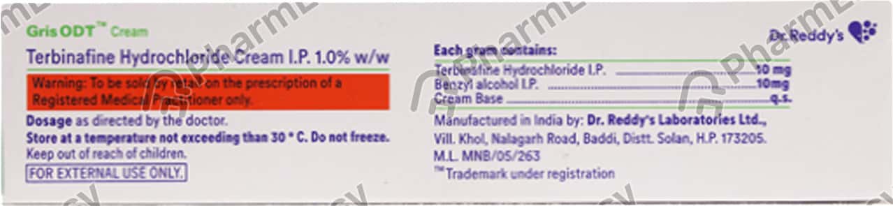 Gris Odt 10 MG Cream (15): Uses, Side Effects, Price & Dosage | PharmEasy