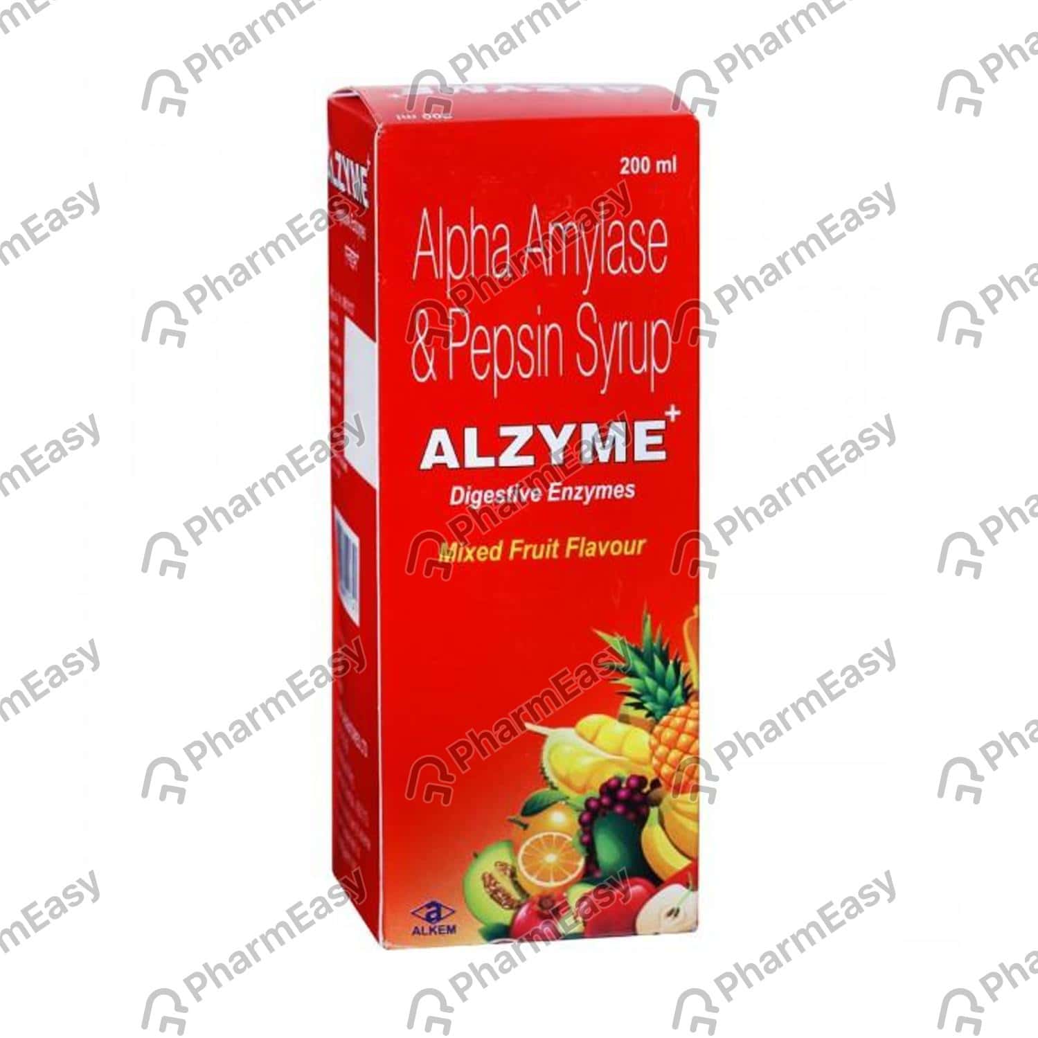 Alzyme Plus Mixed Fruit Flavour Bottle Of 200ml Syrup: Uses, Side ...