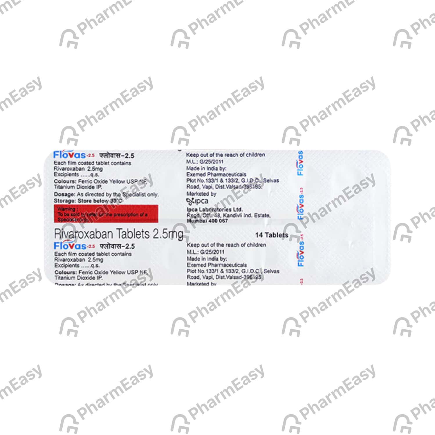 Flovas 2.5 MG Tablet (14): Uses, Side Effects, Price & Dosage | PharmEasy