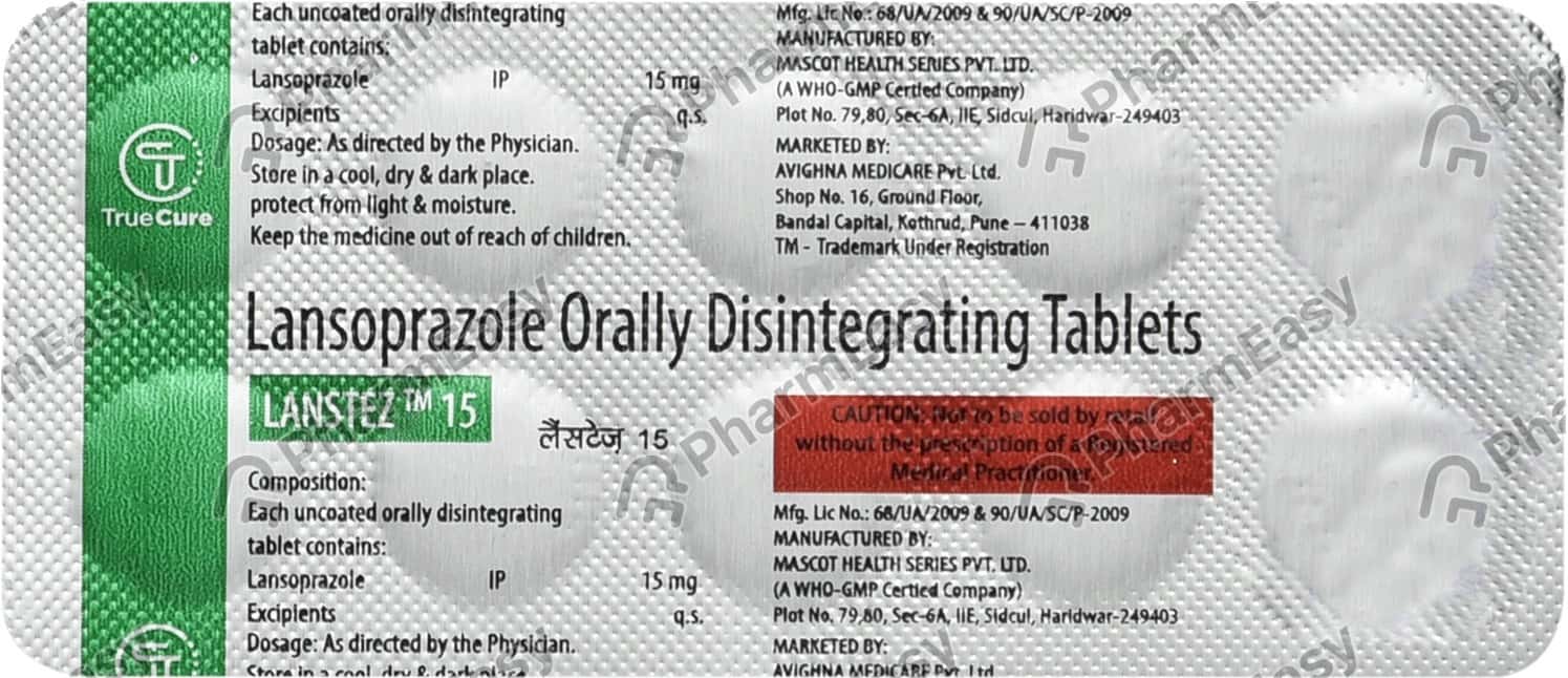 Lanstez 15 MG Tablet (10): Uses, Side Effects, Price & Dosage | PharmEasy