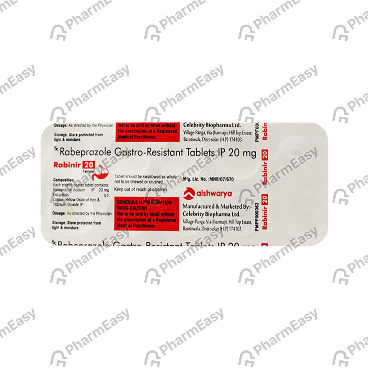 Rabinir 20 MG Tablet (10): Uses, Side Effects, Price & Dosage | PharmEasy