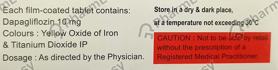 Dajio M 10/500mg Strip Of 10 Tablets: Uses, Side Effects, Price, Dosage ...