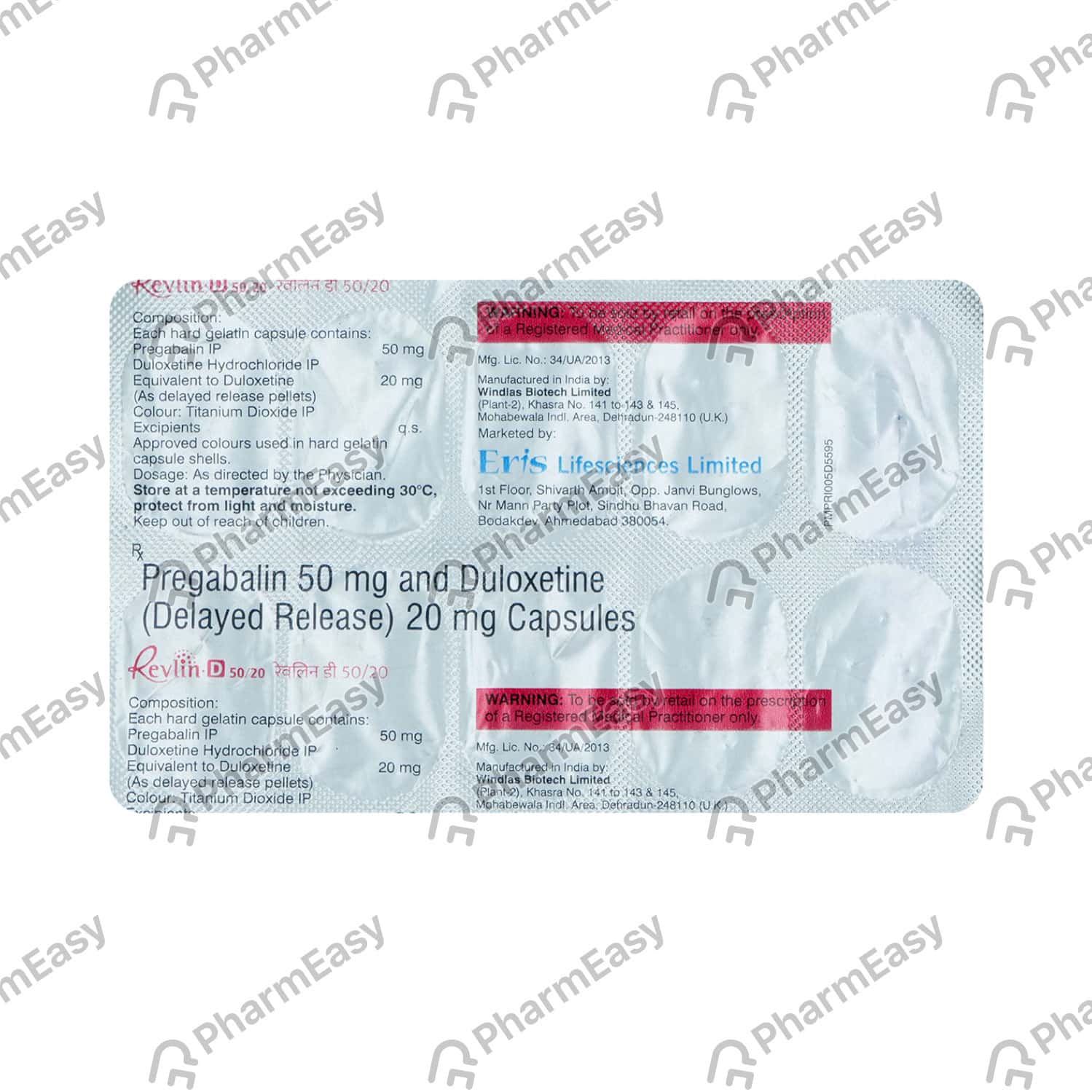 Revlin D 50/20mg Strip Of 10 Capsules: Uses, Side Effects, Price ...