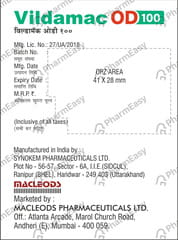 Buy Vildamac Od 100 MG Tablet (15) Online at Flat 15% OFF | PharmEasy