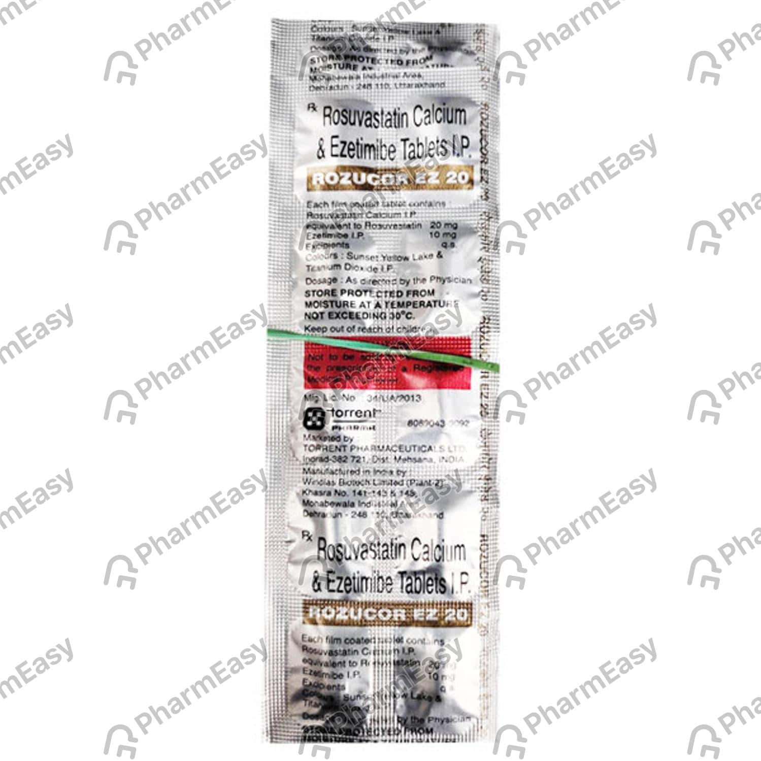 Rozucor Ez 20mg Strip Of 10 Tablets: Uses, Side Effects, Price & Dosage ...