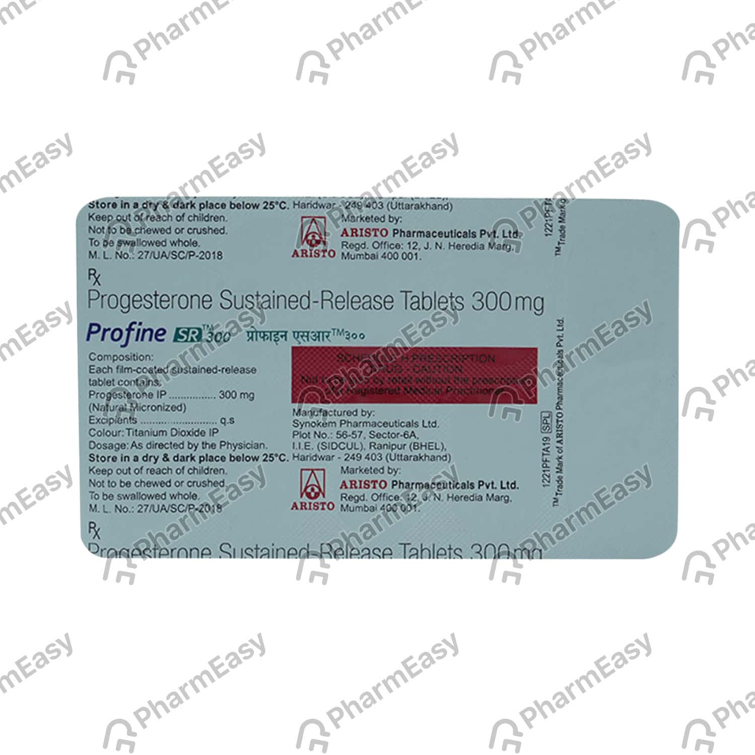 Profine Sr 300 MG Tablet (10): Uses, Side Effects, Price & Dosage ...