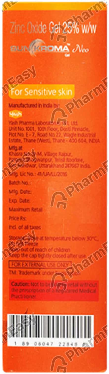 Buy SUNKROMA NEO TUBE OF 50GM GEL Online & Get Upto 60% OFF at PharmEasy