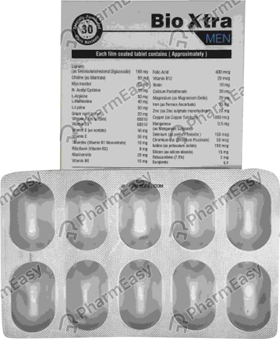 Buy Bio Xtra Men Strip Of 10 Tablets Online at Flat 15% OFF | PharmEasy