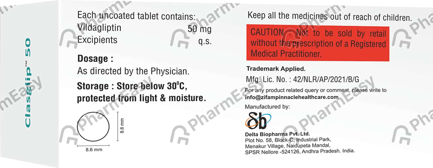 Clasglip 50 MG Tablet (10): Uses, Side Effects, Price & Dosage | PharmEasy