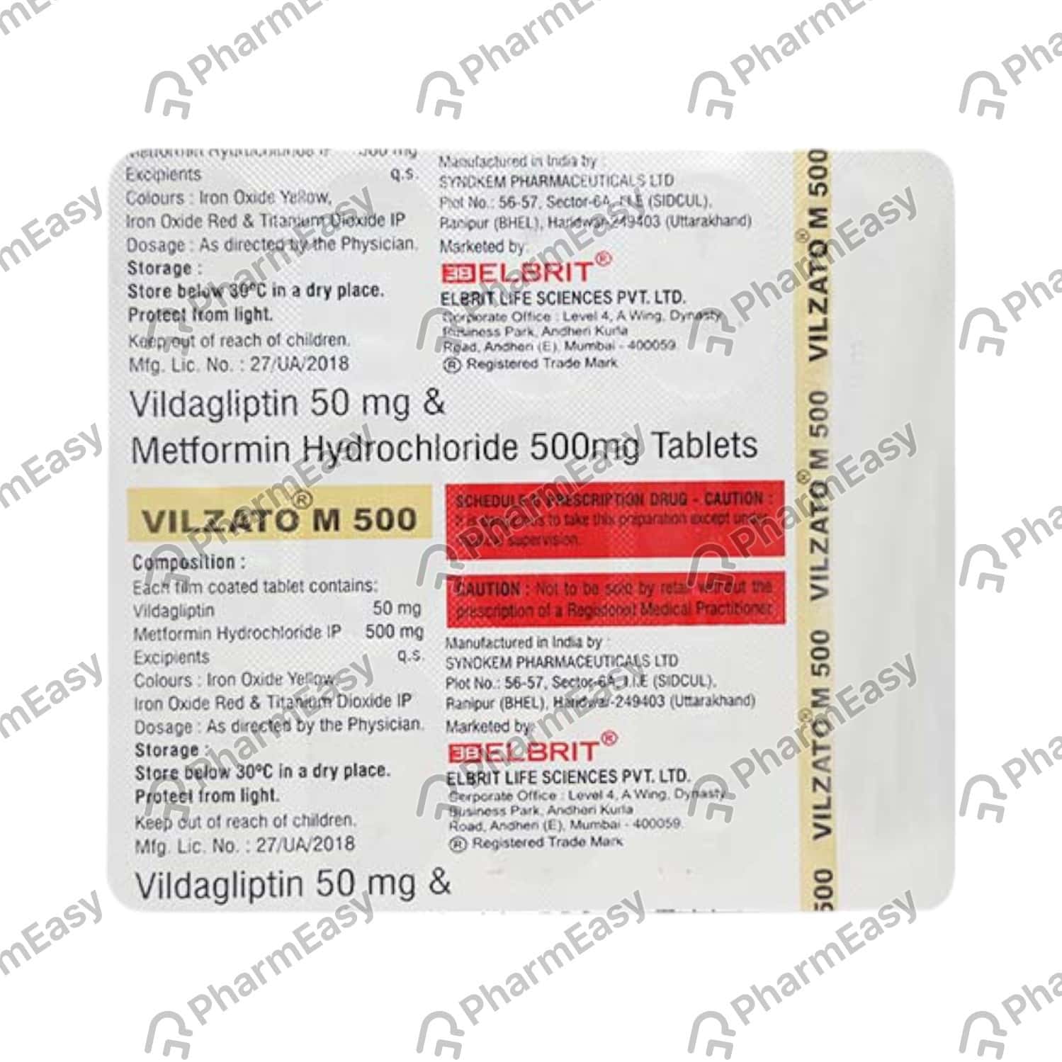 Vilzato M 500mg Strip Of 15 Tablets: Uses, Side Effects, Price & Dosage ...