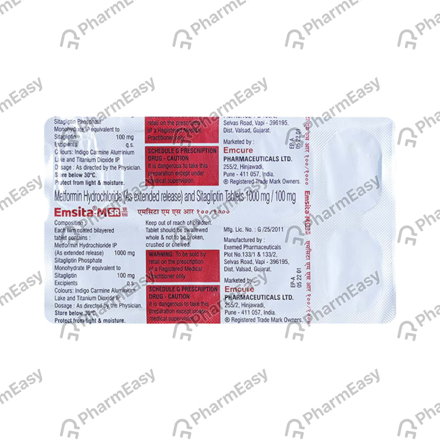 Emsita M Sr 100/1000 Strip Of 10 Tablets: Uses, Side Effects, Price ...