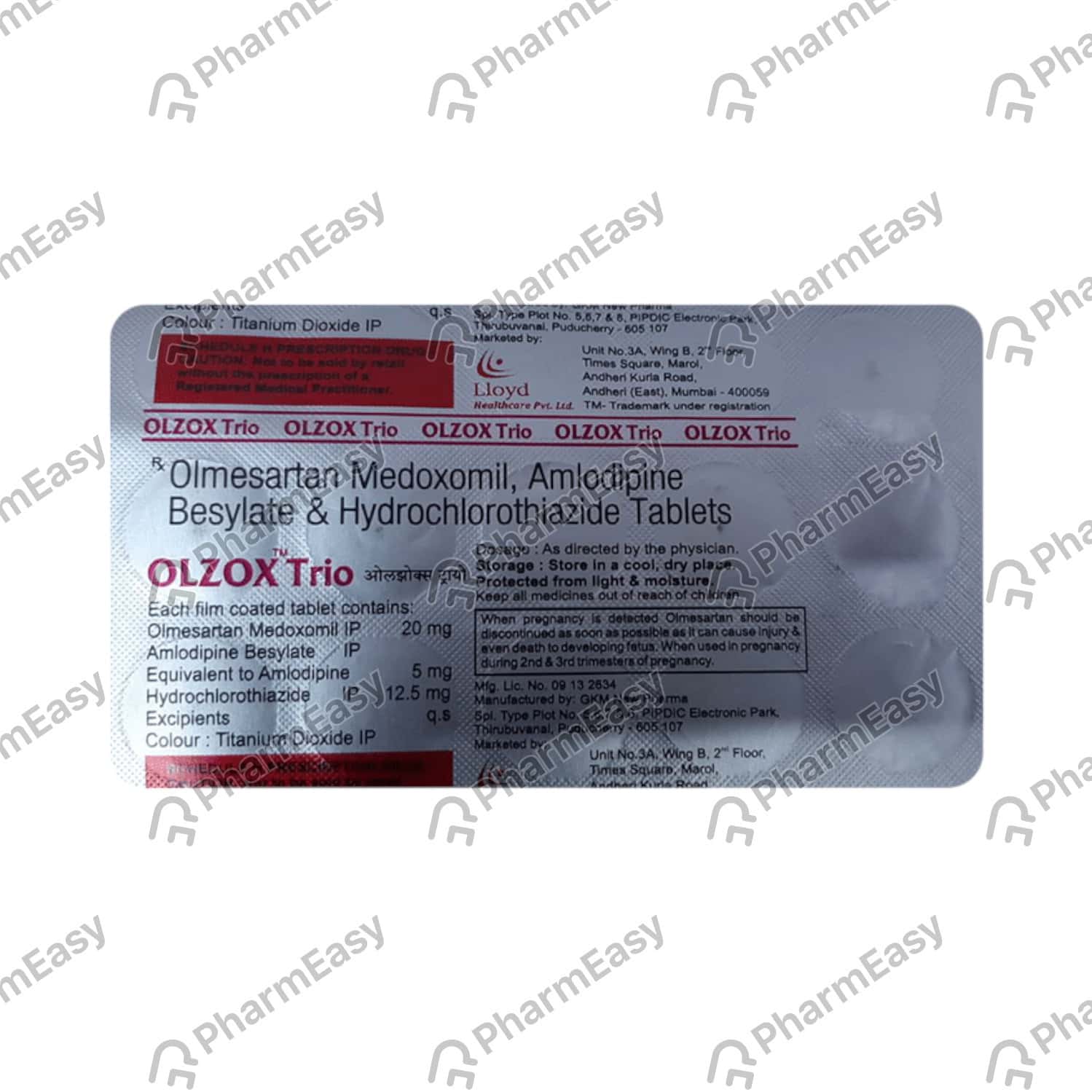 Buy Olzox Trio Strip Of 15 Tablets Online & Save Up to 24% at PharmEasy