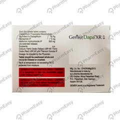 Gemer Dapa Xr 10/1/500mg Strip Of 7 Tablets: Uses, Side Effects, Price ...