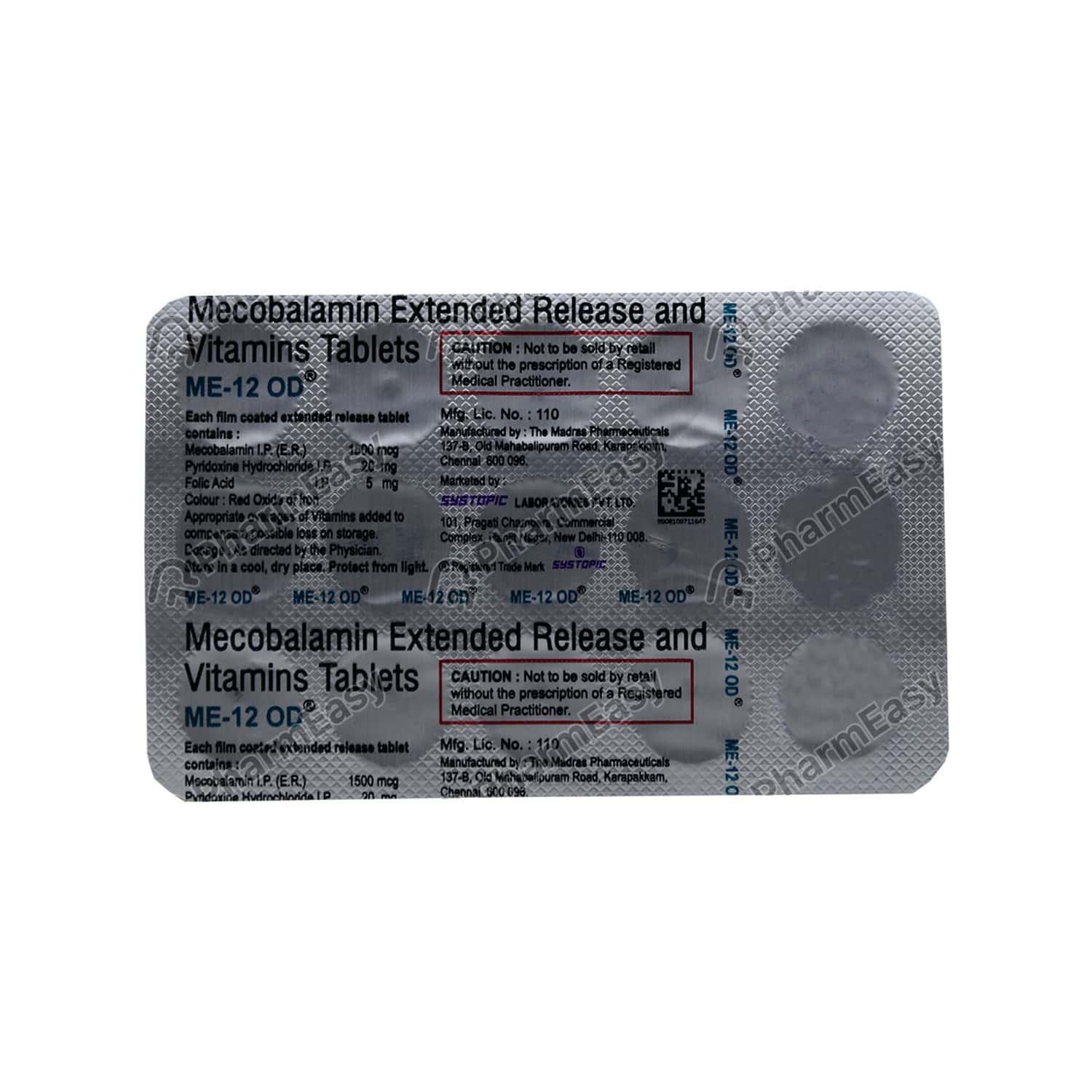 Buy Me 12 Od Tablet 15'S Online at Flat 18% OFF* | PharmEasy