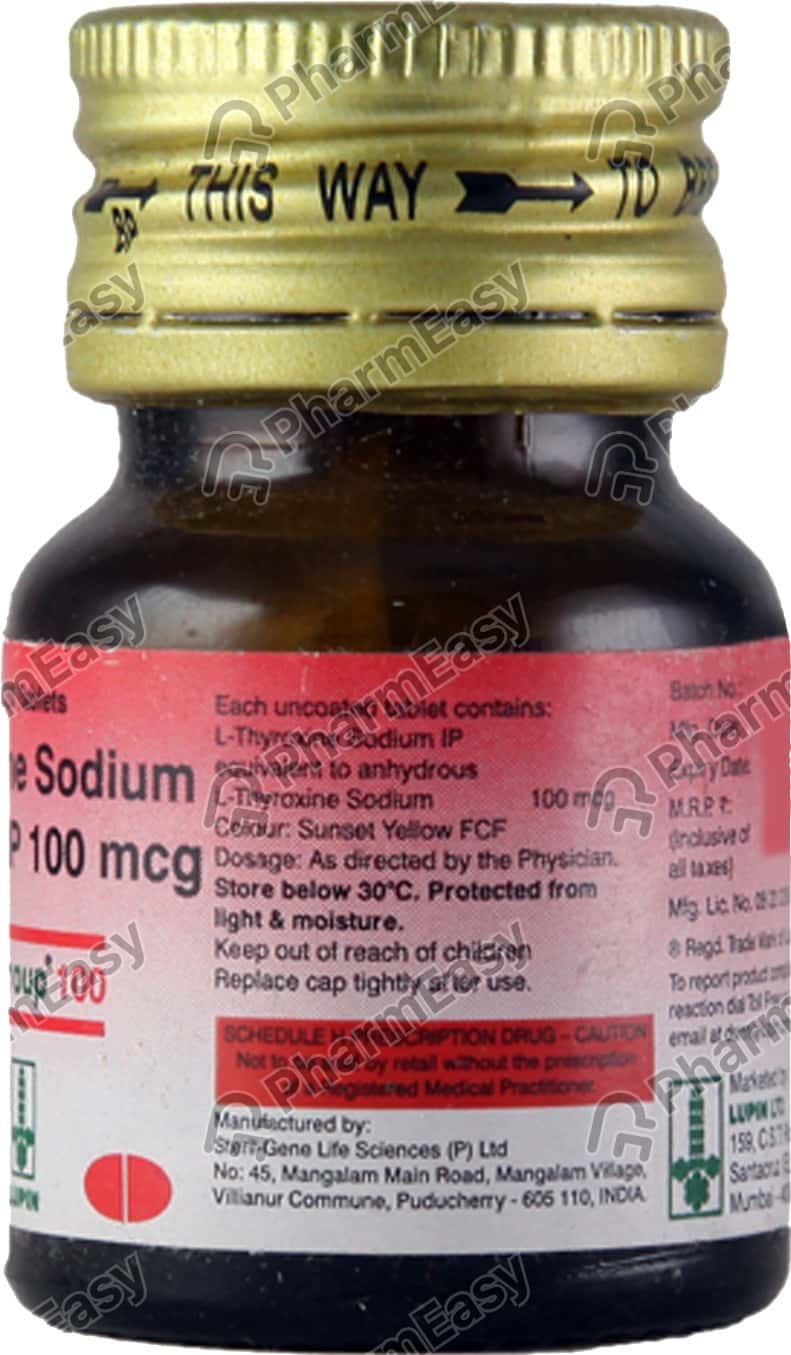 Eltroxin 100 MCG Tablet (100): Uses, Side Effects, Price & Dosage ...