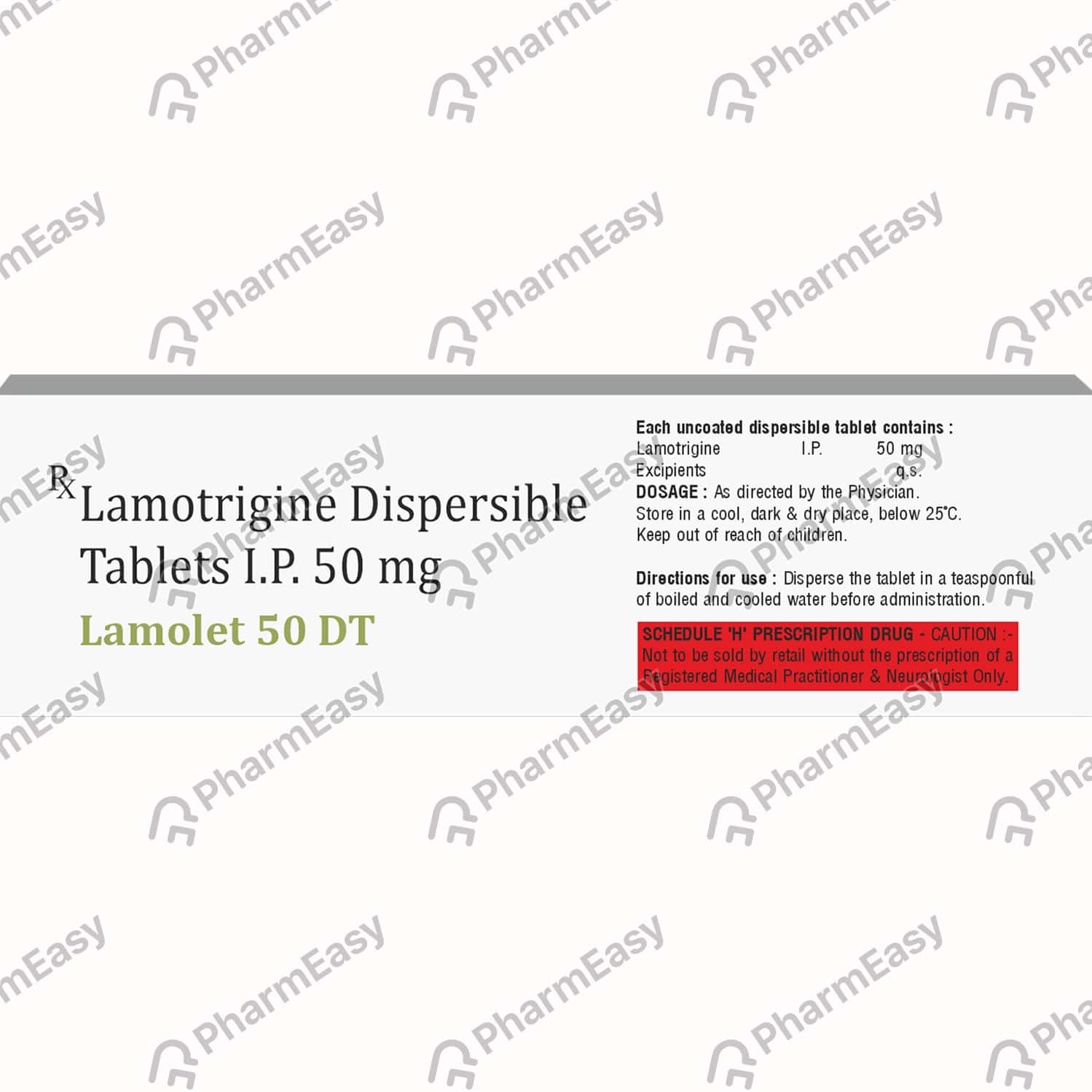 Buy Lamolet Dt 50 MG Tablet (10) Online at Flat 15% OFF | PharmEasy