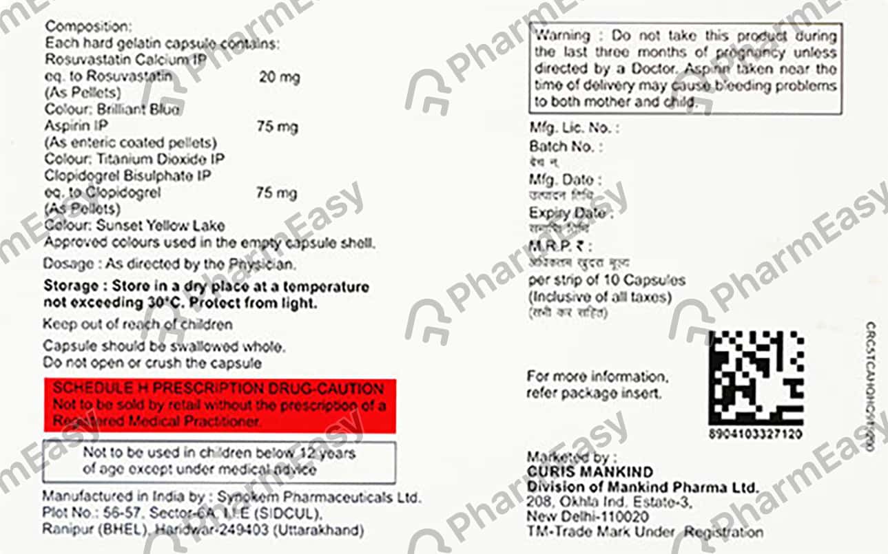 Statpure Gold 20mg Strip Of 10 Capsules: Uses, Side Effects, Price ...