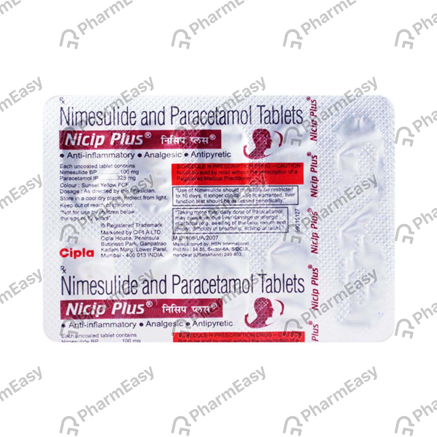 Nicip Plus Golden Strip Of 10 Tablets: Uses, Side Effects, Price ...