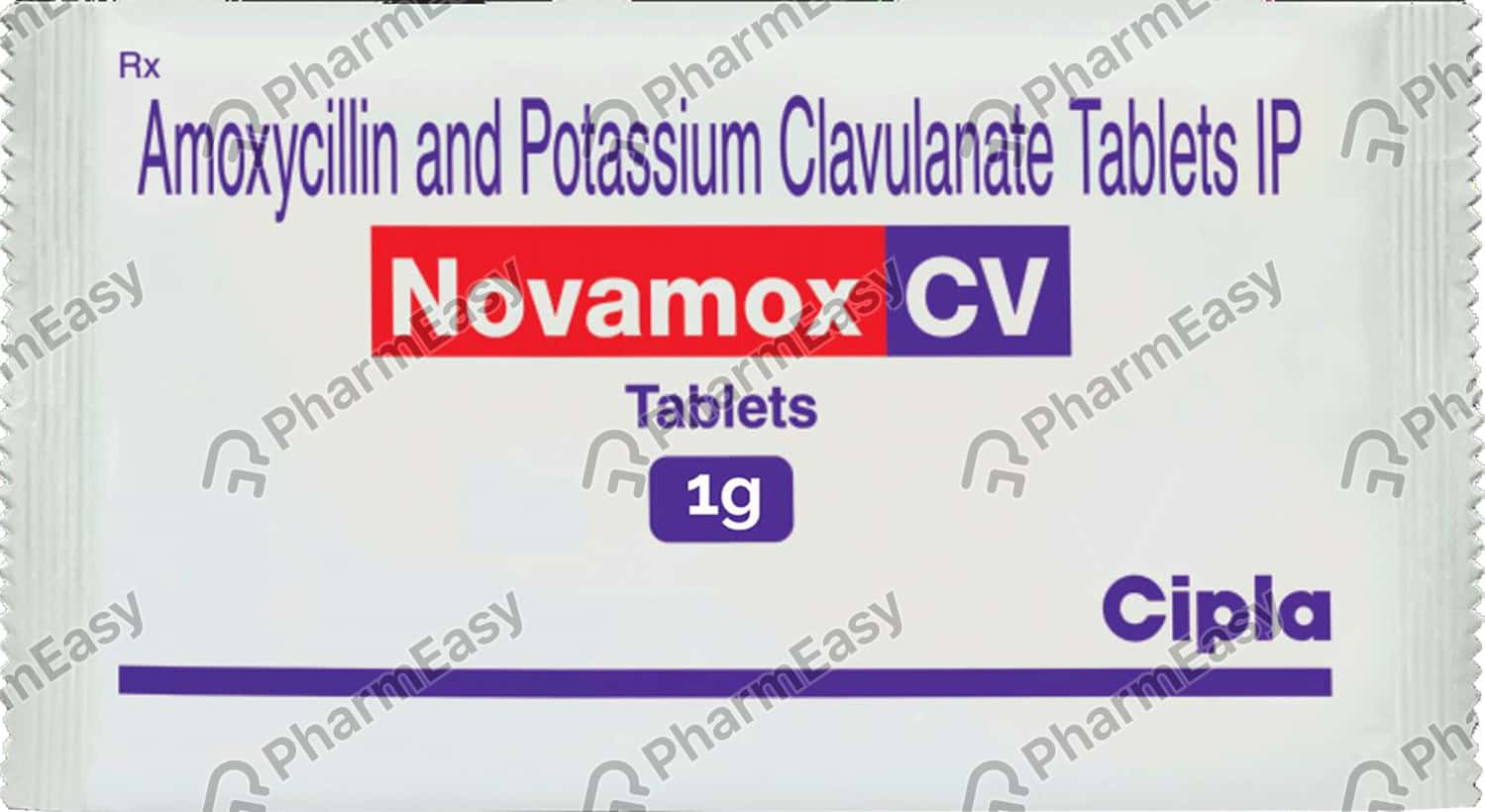 Buy Novamox Cv 1gm Strip Of 10 Tablets Online at Flat 15% OFF | PharmEasy