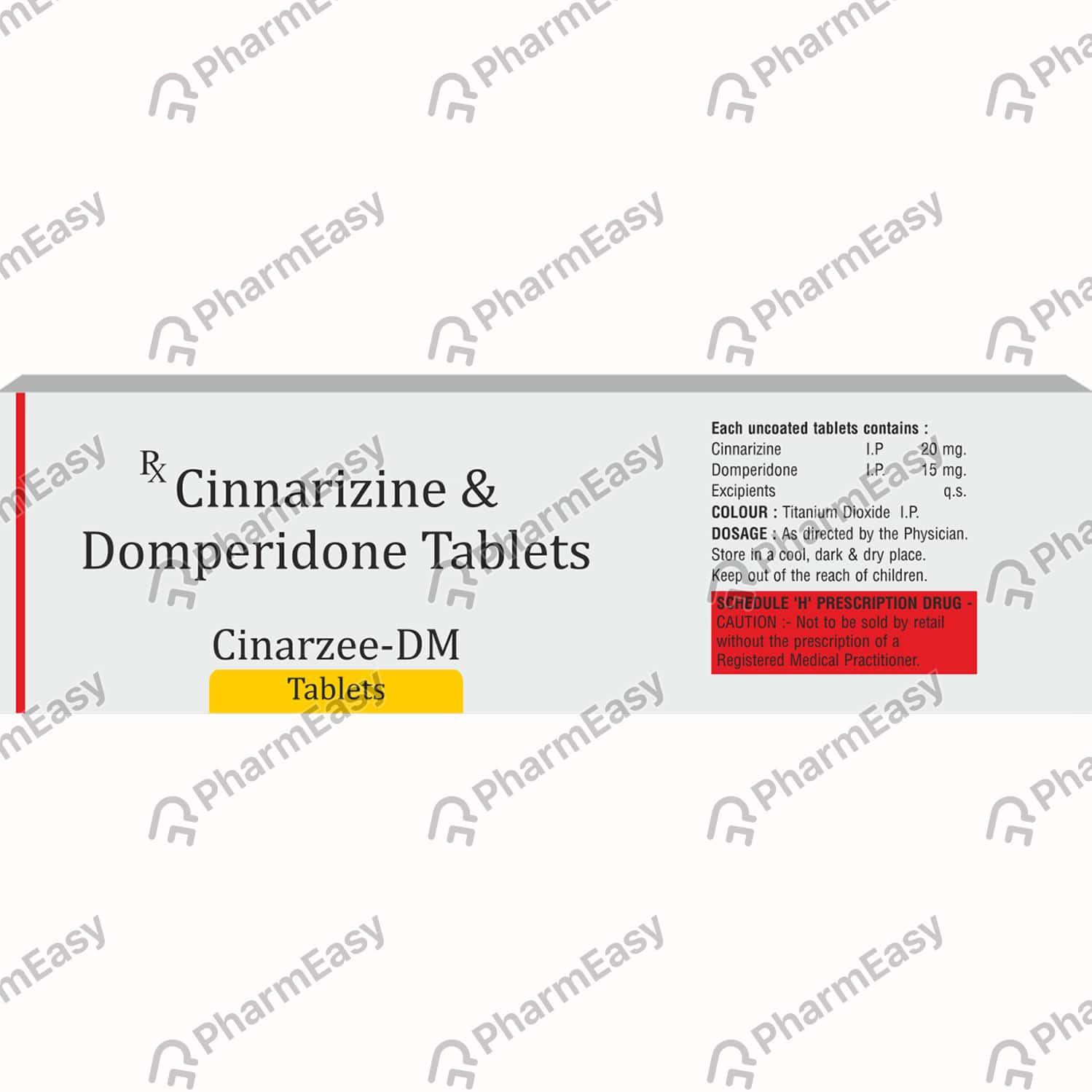Buy Cinarzee Dm Strip Of 10 Tablets Online at Flat 15% OFF | PharmEasy
