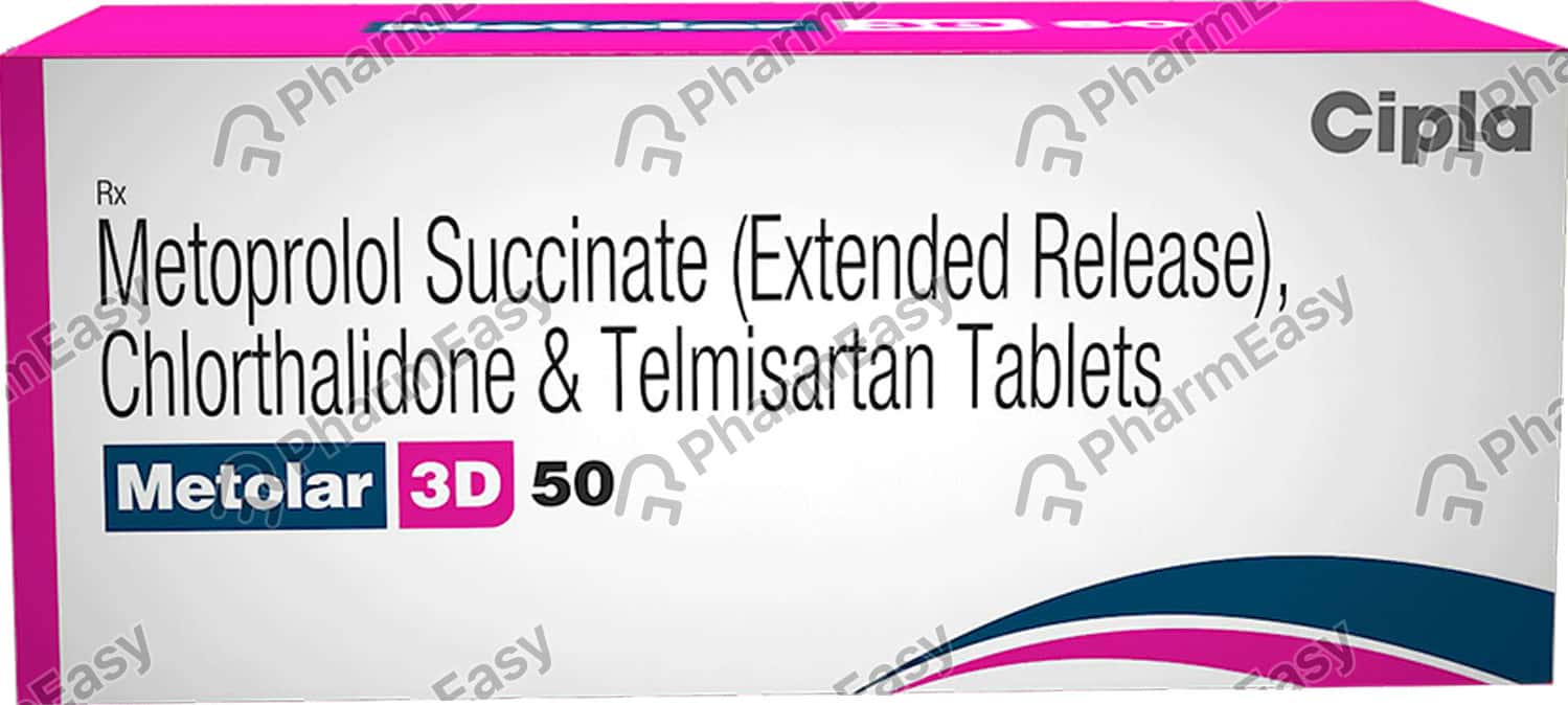 Buy Metolar 3d 50mg Strip Of 10 Tablets Online at Flat 15% OFF | PharmEasy